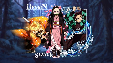 Zenitsu Agatsuma Tanjiro Kamado Slayer Kimetsu No Yaiba 4K Demon