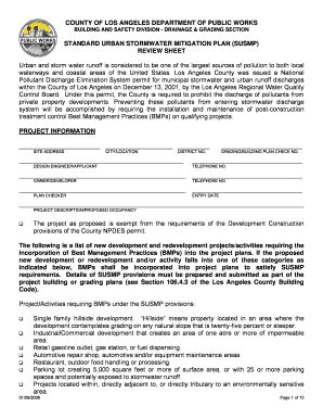 Fillable Online Dpw Lacounty BUILDING AND SAFETY DIVISION DRAINAGE