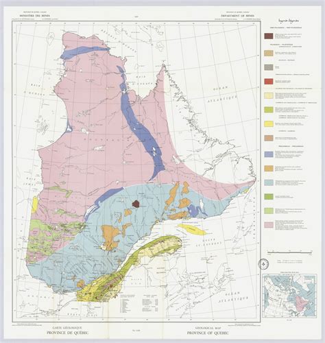 Geological Map Of Qu Bec G Ologie Qu Bec