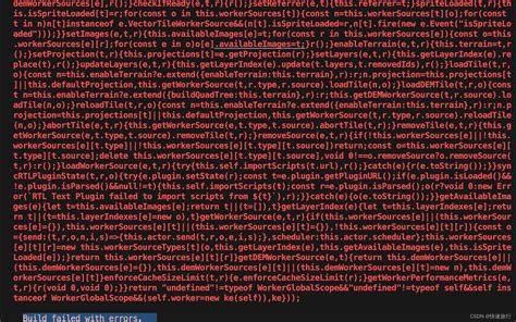 npm run build 报错Build failed with errors 报错压缩代码 build failed with