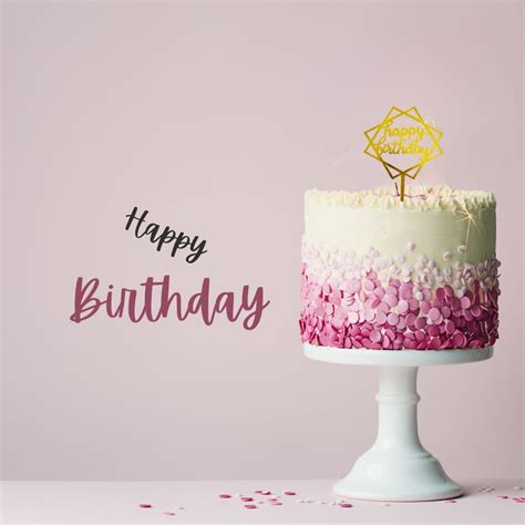 Topper urodzinowy na tort Happy Birthday złoty 11 cm Cake Make