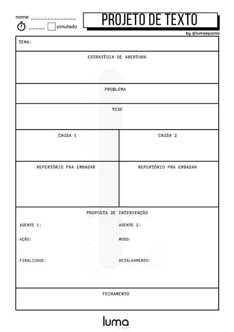 Como Fazer Um Projeto De Texto BRAINCP