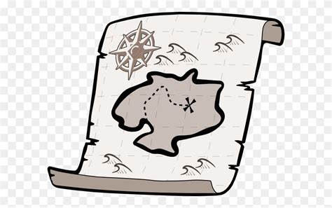 Treasure Map Clipart Scroll Clipart Black And White FlyClipart