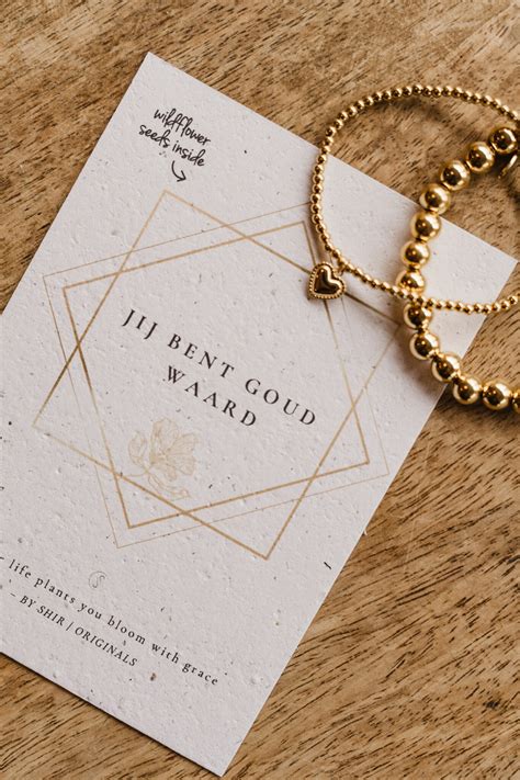 Wenskaart Jij Bent Goud Waard By Shir B V