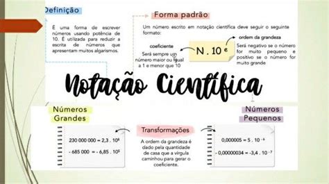 Notação Científica Resumo Notação científica Ensino de matemática