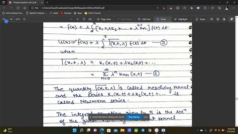 resolvent kernel method iterated kernel method to solve votera integral equation msc maths 2nd
