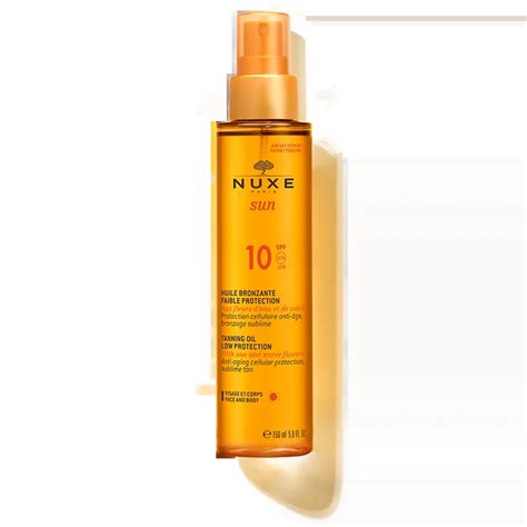 Nuxe Sun Huile Bronzante Visage Et Corps Spf Ml