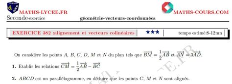Maths Lycee Fr Exercice Corrig Maths Seconde Probl Me D Alignement