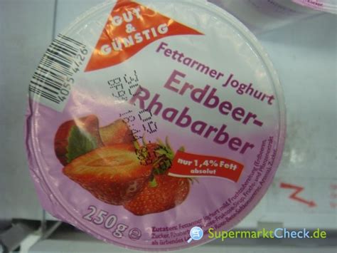Gut Günstig Frucht Joghurt Erdbeer Rhabarber 1 4 Fett Preis