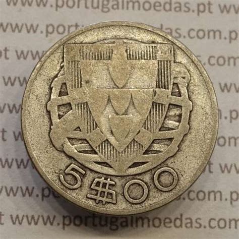 RP 05 AG R 35 03 H MOEDA 5 00 ESCUDOS CINCO ESCUDOS PRATA 1934 BC