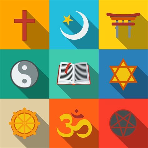 Premium Vector World Religion Symbols Set