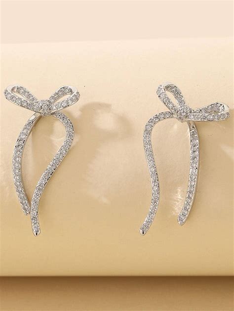 Strass Decoração De Arco Brincos De Orelha SHEIN Brasil