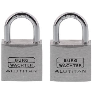 Burg Wächter Padlock 4 Keys Set of 2 5 mm Thickness Duo 770 30 SB