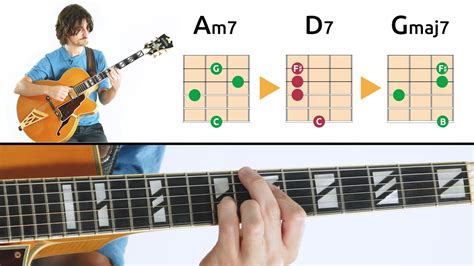 Acordes DROP 3 Inversiones Progresión II V I en la guitarra YouTube