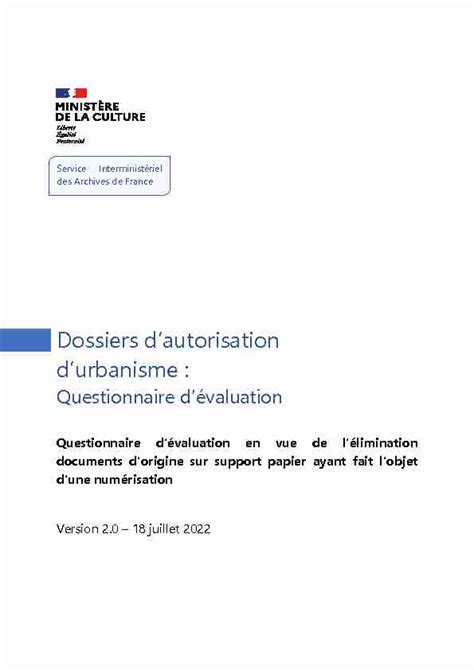 Dossiers Dautorisation Durbanisme PDF