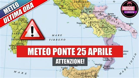 METEO PONTE 25 Aprile Attenzione YouTube