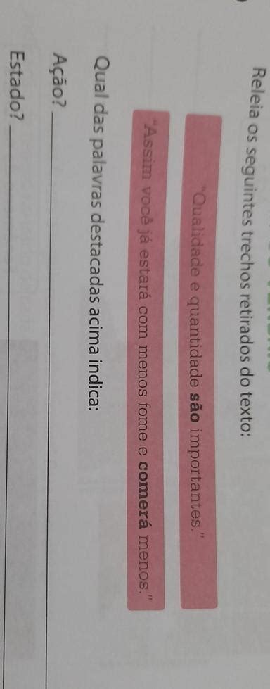 Releia Os Seguintes Trechos Retirados Do Texto Qualidade E Quantidade