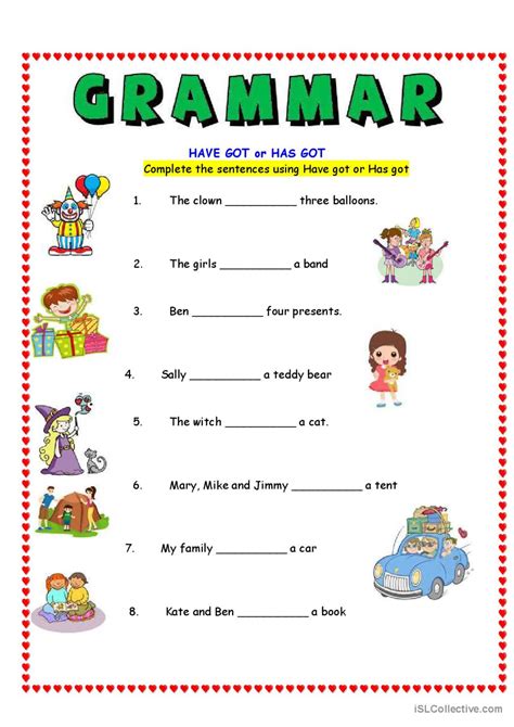 Have Got Or Has Got General Grammar English Esl Worksheets Pdf Doc