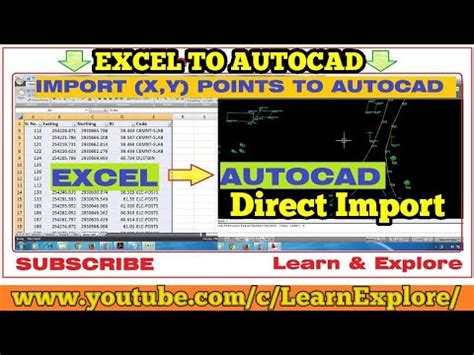 How To Import X Y Coordinates From Excel To AutoCAD Direct English