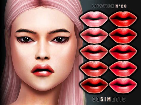 The Sims Resource COSIMETIC Lipstick N28