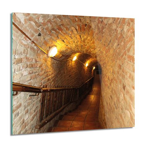 ArtprintCave Obraz Na Szkle Schody Tunel Mur 60x60 Cm ArtPrintCave