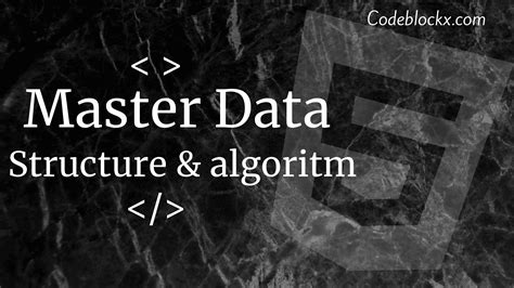 how to master data structure and algorithm