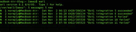 Macos You Have Mail Message In Terminal Os X Stack Overflow