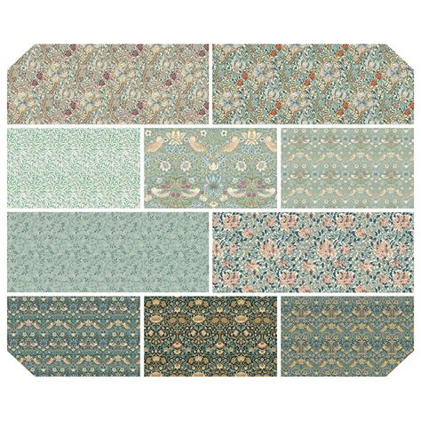 Morris Co Leafy Boughs 10 Fat Quarter Bundle By Free Spirit