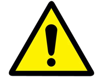 Caution Triangle Label Yellow Triangle With Exclamation Mark