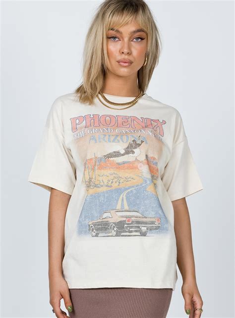 Phoenix Graphic Tee Cream US 10 Cream Graphic Tees Women