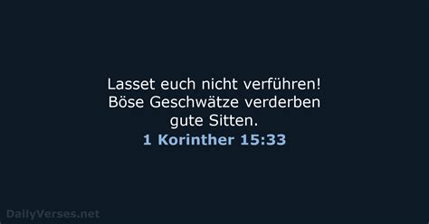 22 Februar 2022 Bibelvers Des Tages LU12 1 Korinther 15 33