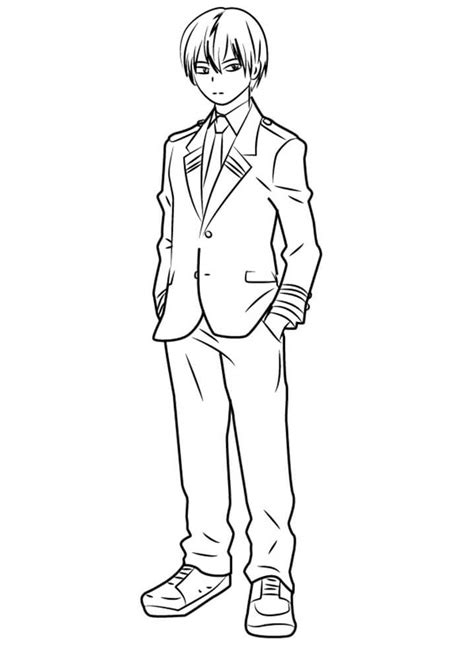My Hero Academia Coloring Pages Todoroki Boku No Hero Academia Shouto