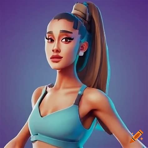 Ariana Grande Fortnite Skin In Action On Craiyon