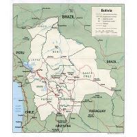 Grande Mapa Pol Tico Y Administrativo De Bolivia Con Carreteras