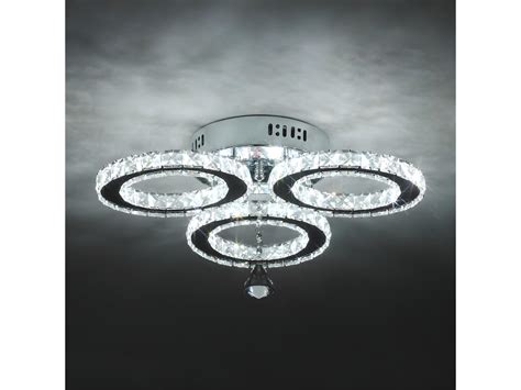 Plafonnier Led En Cristal Moderne 30w 6000k Diamond Lustres En Cristal