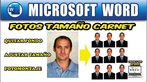 Como hacer y editar una foto tamaño carnet en word YouTube