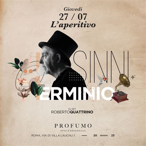 Profumo Roma giovedì 27 luglio 2023 Apertif e Djset