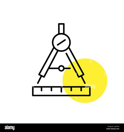 Compass Tool And A Ruler Pixel Perfect Editable Stroke Line Art Icon
