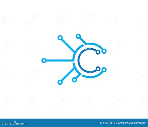 Vector Del Logotipo De La Tecnolog a De Circuito Stock de ilustración