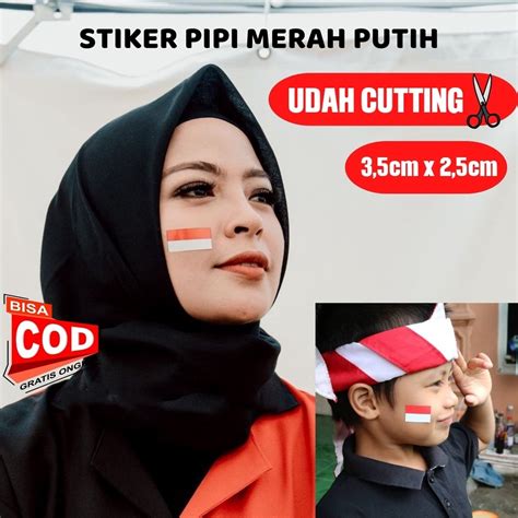 Jual Sticker Pipi Bendera Tempelan Merah Putih Stiker 17 Agustus