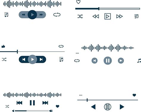 Music Player Overlay Design With Button And Track Vector Illustration