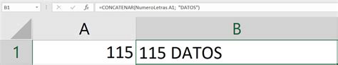 Como convertir de números a letras en Excel