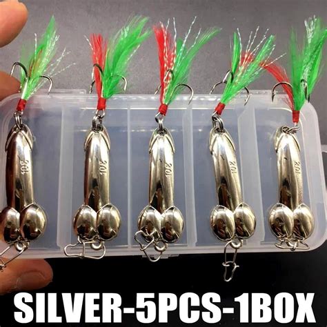Pcs Box Penis Fishing Lure Dick Spinner Spoon Lures Vib Metal Baits