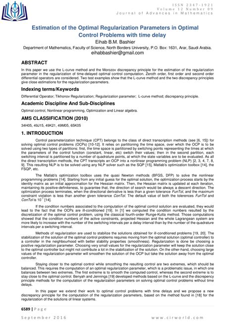 pdf estimation of optimal regularization parameters in optimal control with time delays