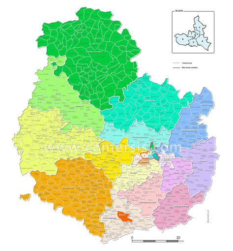 Carte Des Nouveaux Cantons De La C Te D Or Avec Villes Et Communes