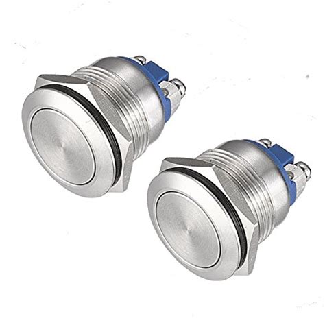Pushbutton Switches Business Industrial 2 Pcs 19mm Latching Stainless