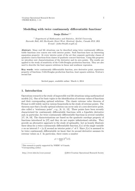 pdf modelling with twice continuously differentiable functions