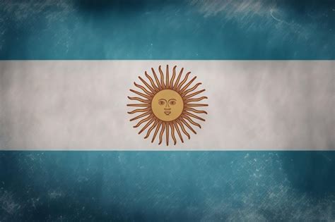 Fondo De Bandera Argentina De Estilo Grunge Foto Premium