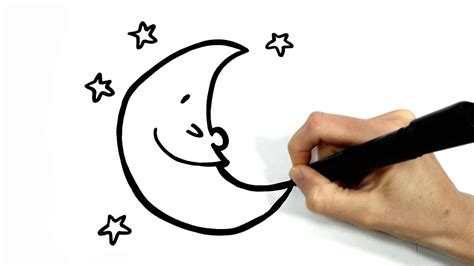 Aprende a dibujar una LUNA fácil para niños YouTube