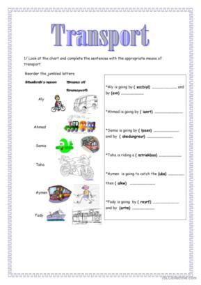 336 Transportation English ESL Worksheets Pdf Doc